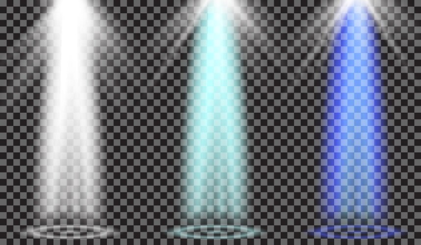Spotlight isolated on transparent background Vector Image