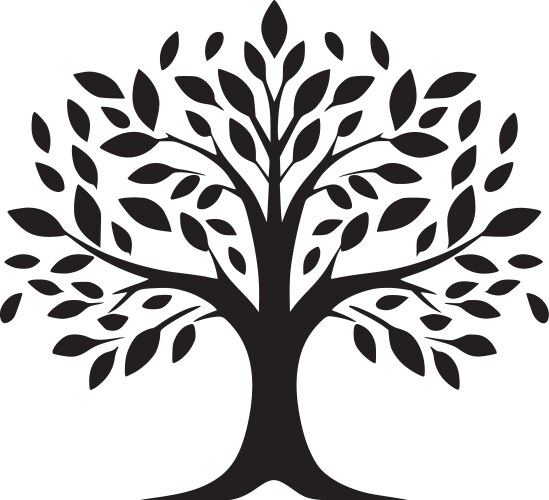 Simple black tree decor images Royalty Free Vector Image Simple black tree decor images Royalty Free Vector Image