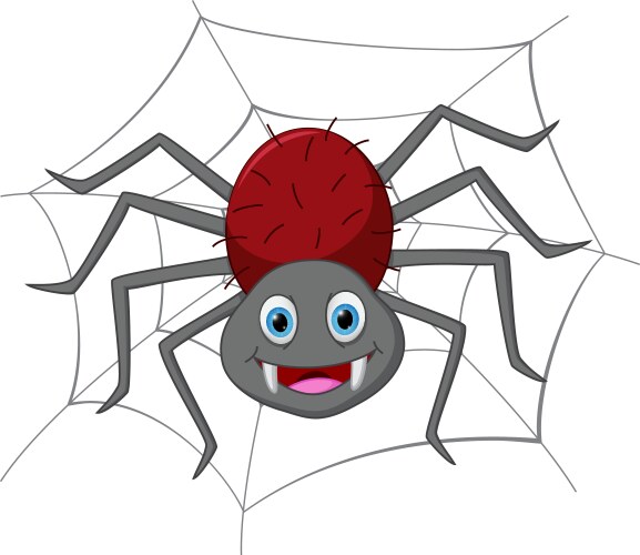 Cartoon funny spider Royalty Free Vector Image