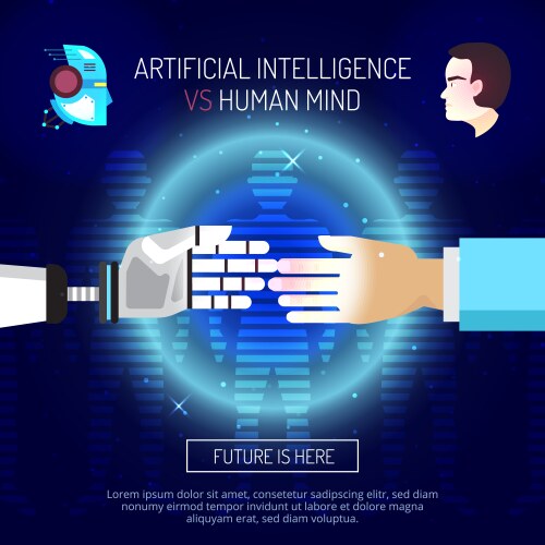 Artificial intelligence technical background Vector Image