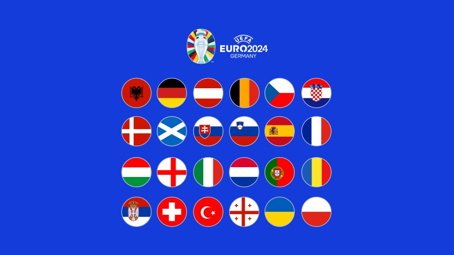 Euro 2024 germany emblem map design with trophy Vector Image