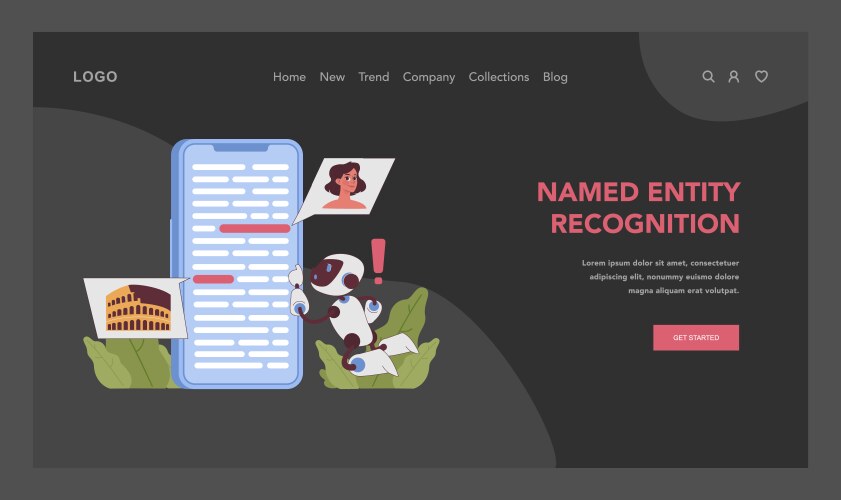 Sentiment analysis concept flat Royalty Free Vector Image