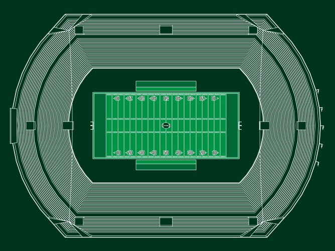 Rugby stadium Royalty Free Vector Image - VectorStock