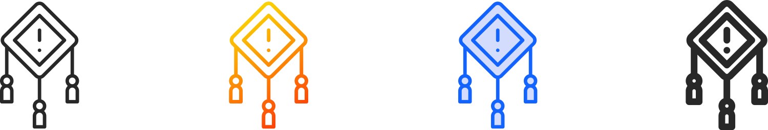 Aphrodite iconthin linear gradient blue stroke Vector Image