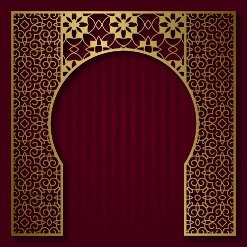 Golden cover background frame in hexagonal form Vector Image