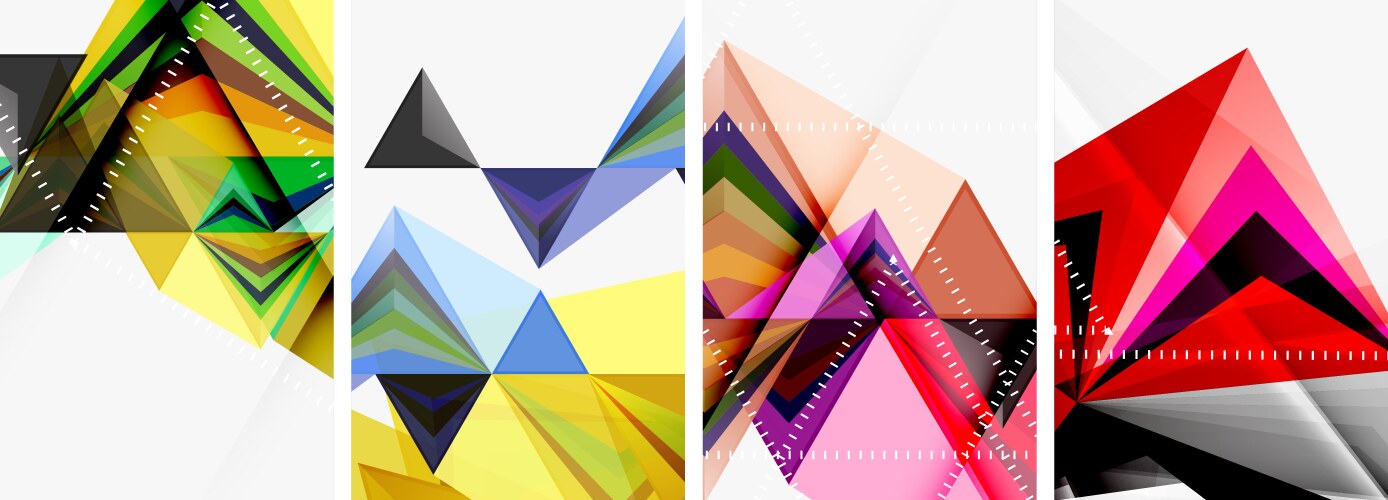 Minimalist triangular geometric clean concept Vector Image