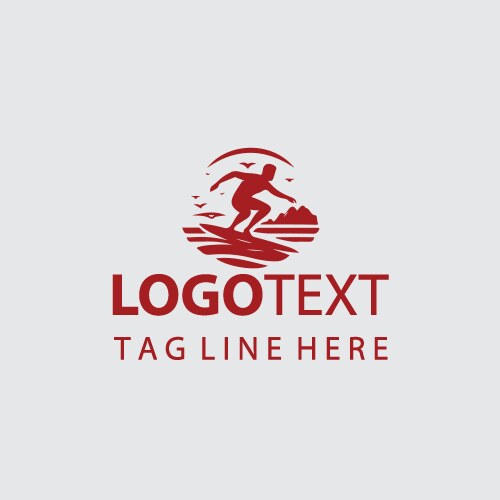 Surfing logo Royalty Free Vector Image - VectorStock