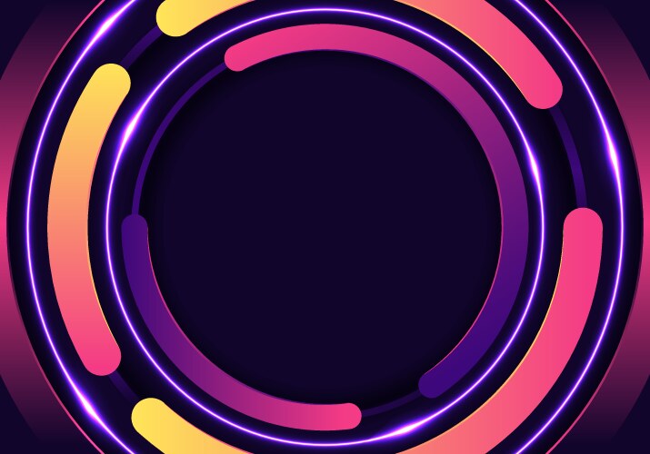 Bright colorful circles with light effects Vector Image