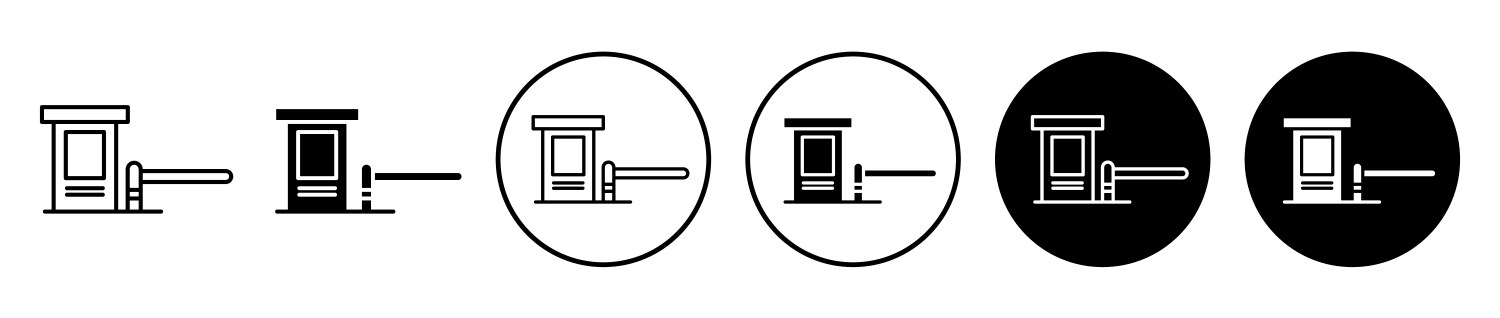 Toll plaza icon symbol on white background Vector Image