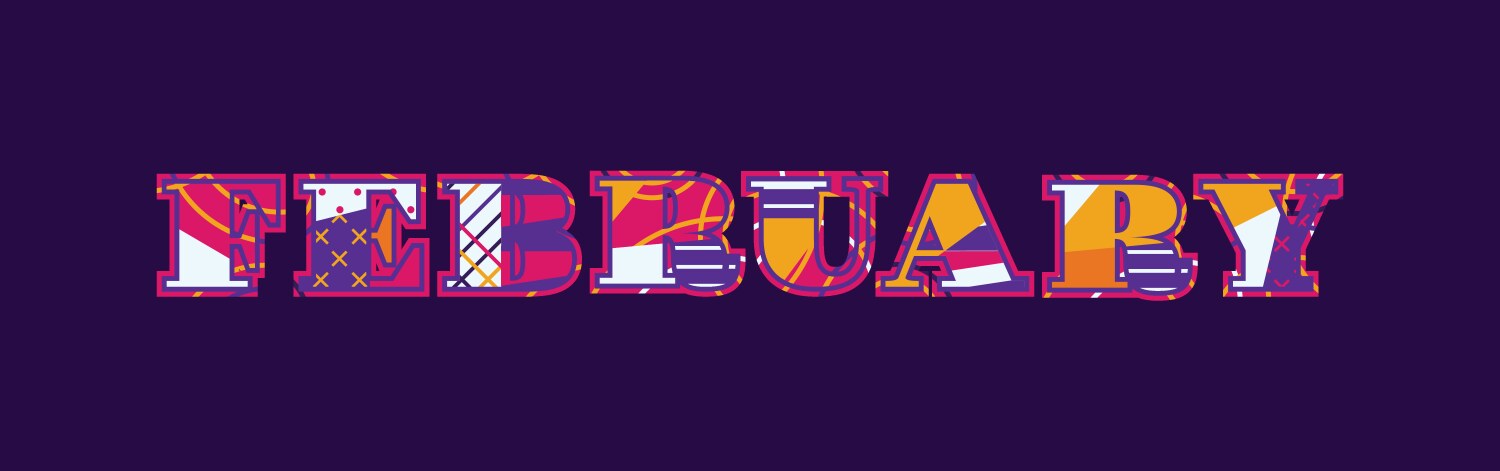 February Word Vector Images (over 5,000)