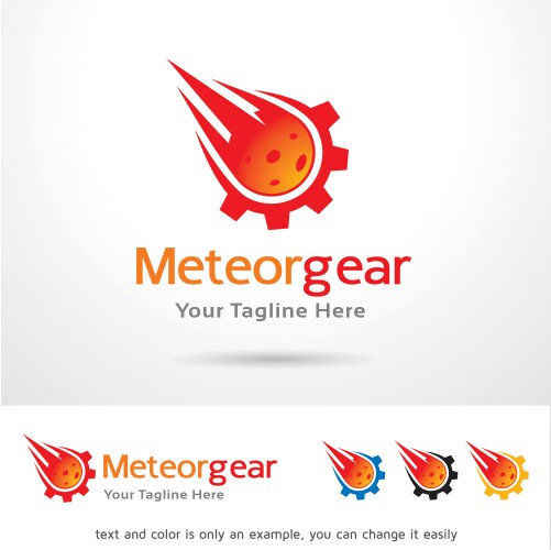 Impact meteor logo icon Royalty Free Vector Image