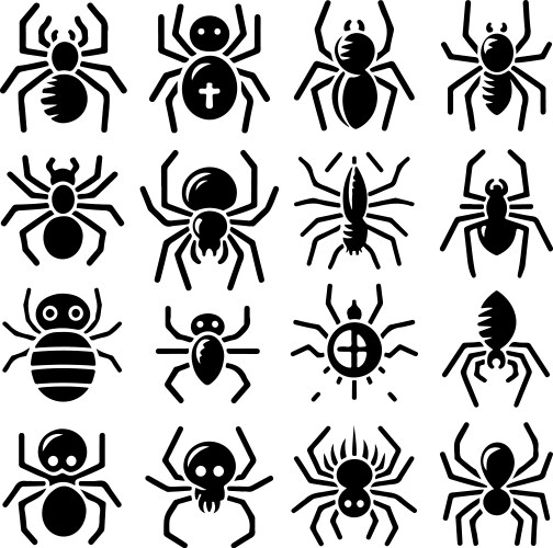 Spider logo icon art Royalty Free Vector Image