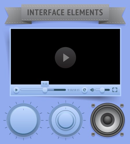 User interface elements Royalty Free Vector Image