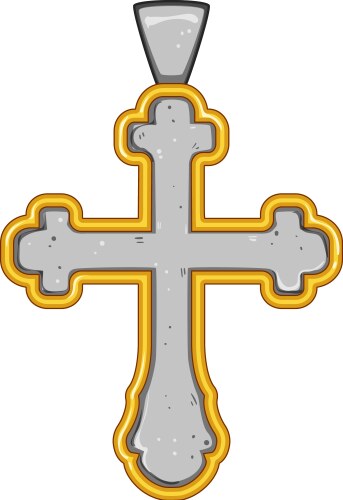Crucified jesus christ on cross a religious Vector Image