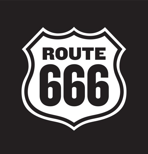 Route 66 road sign Royalty Free Vector Image - VectorStock