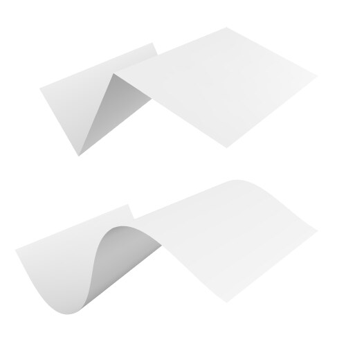 Clear white paper sheet flying isolated Royalty Free Vector