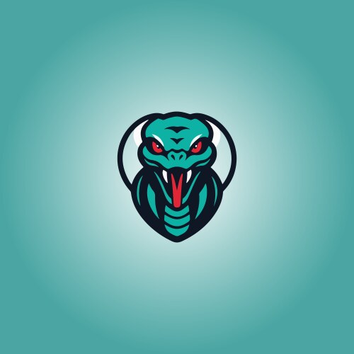 Snake logo design on white background Royalty Free Vector