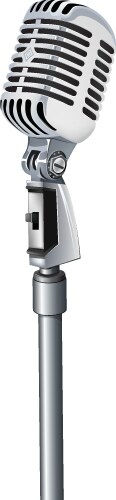 Cartoon studio microphones broadcast voice Vector Image