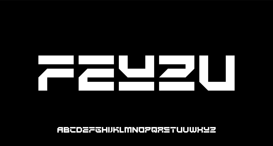 Modern futuristic technology font typeface Vector Image