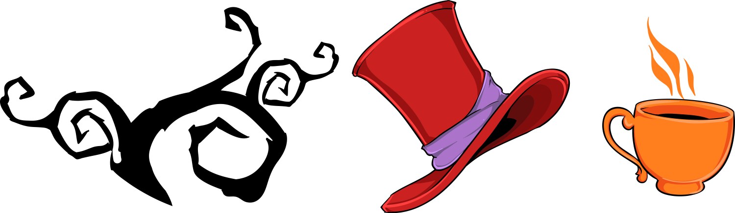 Mad Hatter Top Hat Vector