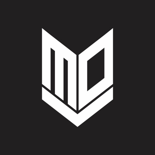 Logo alphabet monogram with emblem style Vector Image