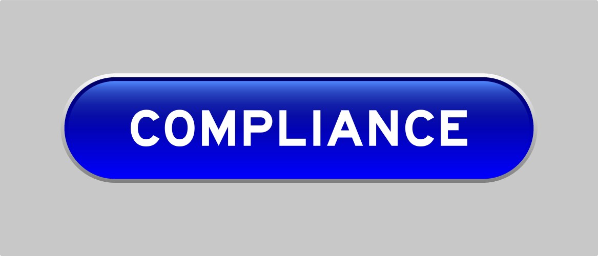 Blue color capsule shape button with word Vector Image