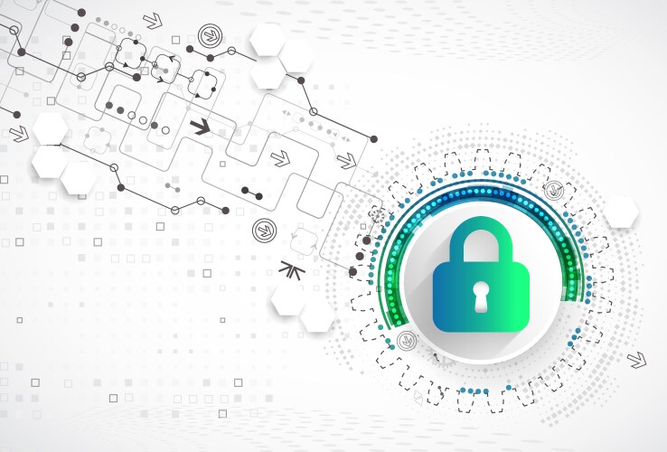 Protection concept protect mechanism system Vector Image