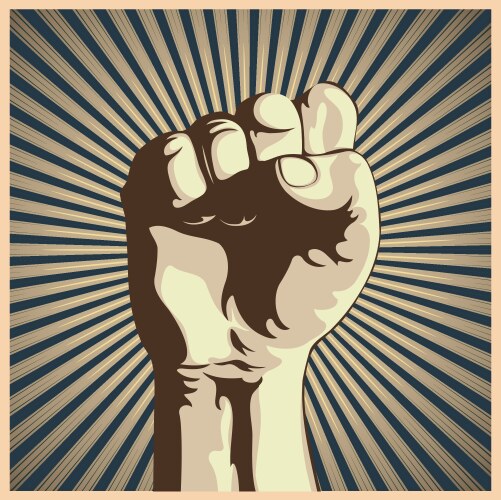 Clenched fist Royalty Free Vector Image - VectorStock