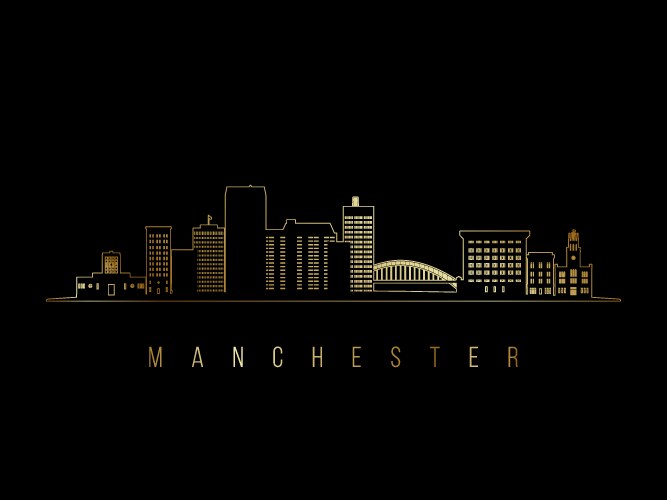 Manchester City Skyline Silhouette Vector Images (over 220)