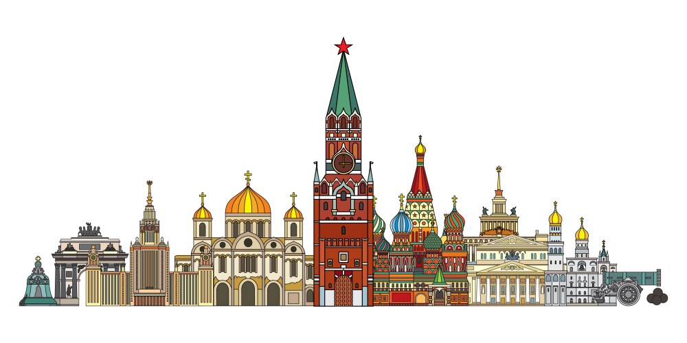 Russia landmark Royalty Free Vector Image - VectorStock