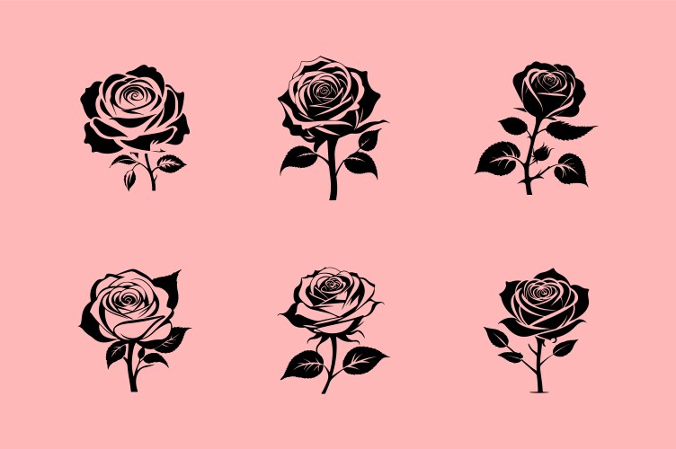 Rose Silhouette Vector Images (over 43,000)