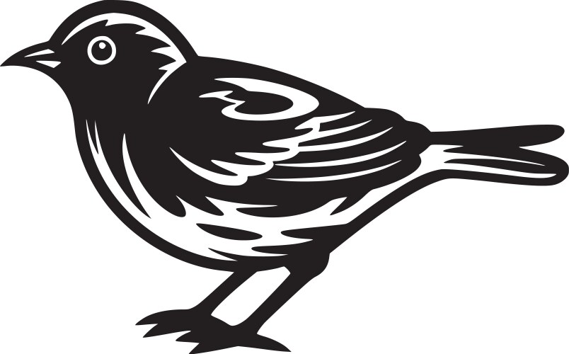 Sparrow - minimalist and simple silhouette Vector Image