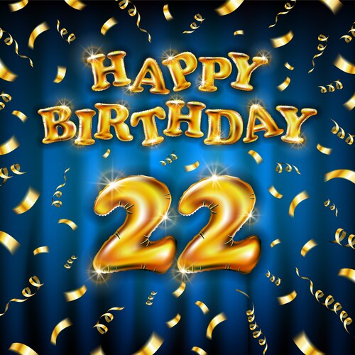 Happy birthday 22 Vector Images & Graphics for Commercial Use | VectorStock