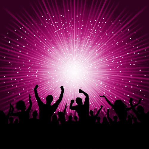 Poster template with stars concert party Vector Image