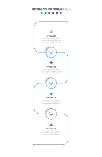 Vertical progress bar featuring 4 arrow-shaped Vector Image