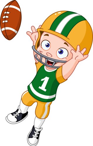Cartoon football king mascot Royalty Free Vector Image