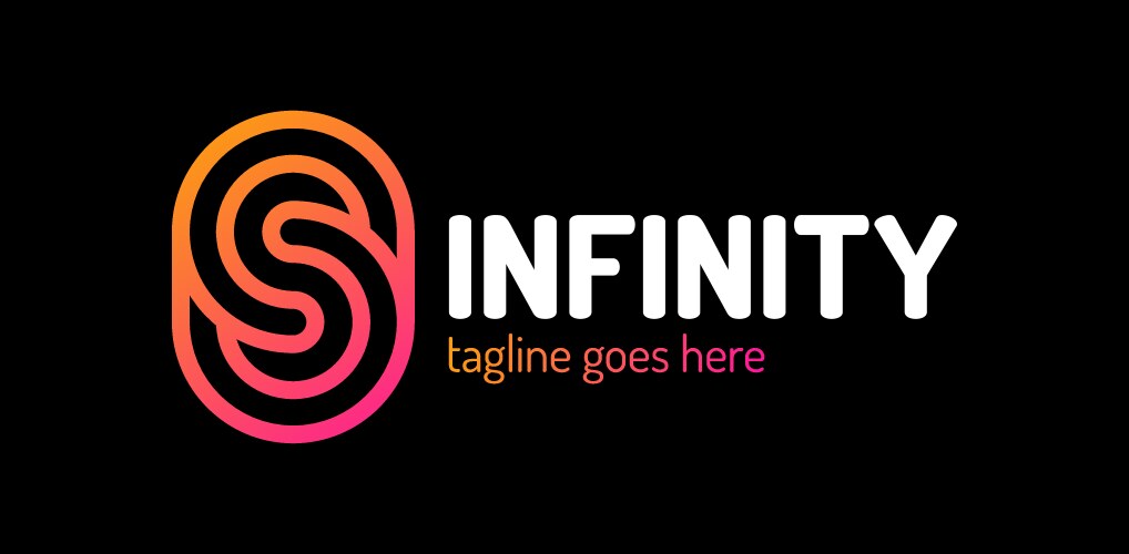 Infinity letter s logo design template Royalty Free Vector