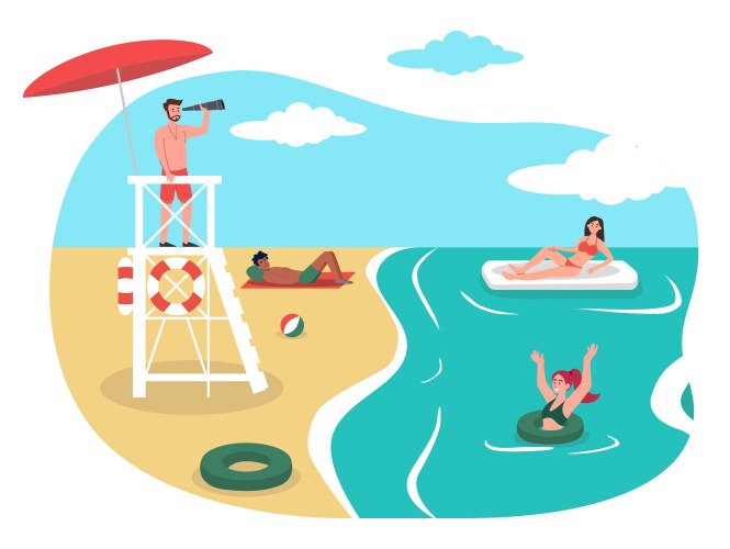 Lifeguard Cartoon Vector Images (over 1,900)