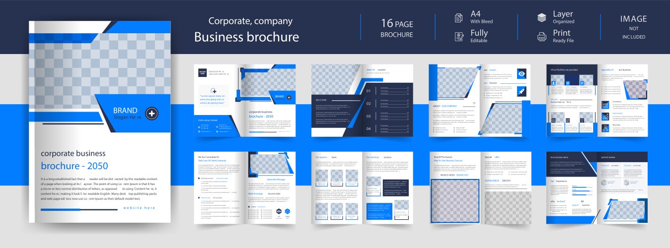 32 page corporate business company brochure Vector Image