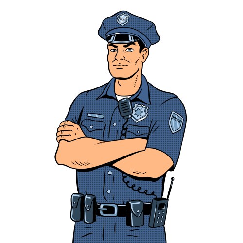 Policeman Black and White Clip Art Vector Images (over 400)