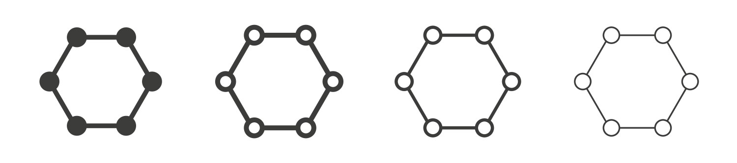 Hormones icon set on white background Royalty Free Vector