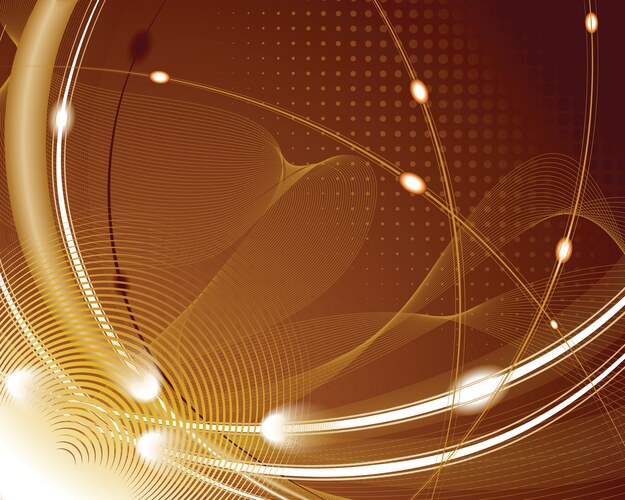 Techno concept with neon circles geometric design Vector Image