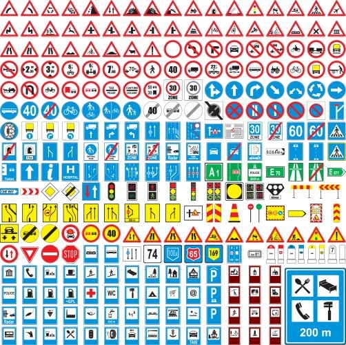 Safety signs Royalty Free Vector Image - VectorStock