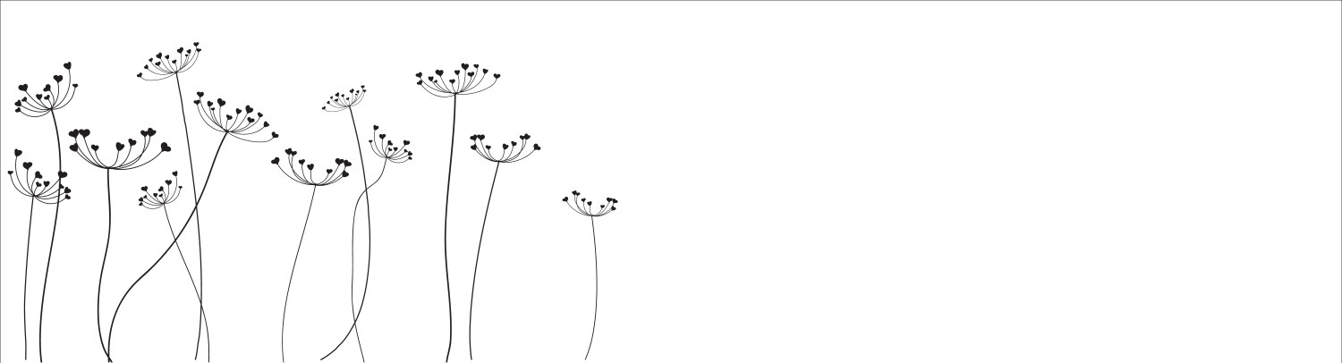 Abstract outline flowers on white Royalty Free Vector Image