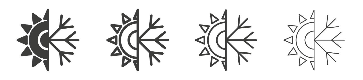 Hot and cold icon set on white background Vector Image