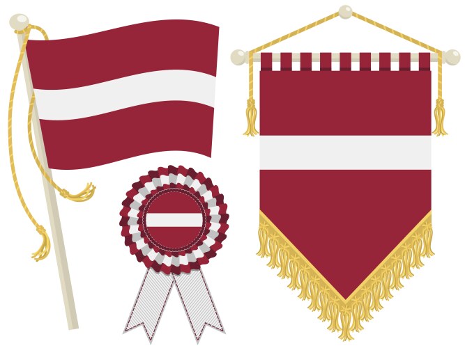 Lovely latvia map collage of hearts Royalty Free Vector