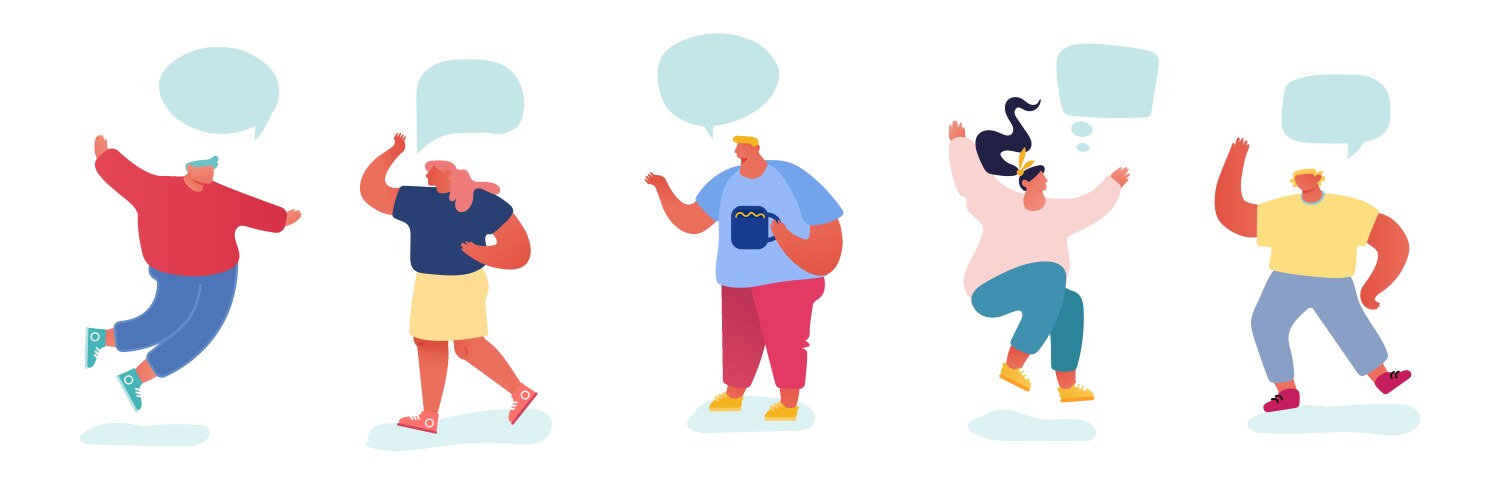 Cartoon Talking to Each Other Vector Images (over 400)