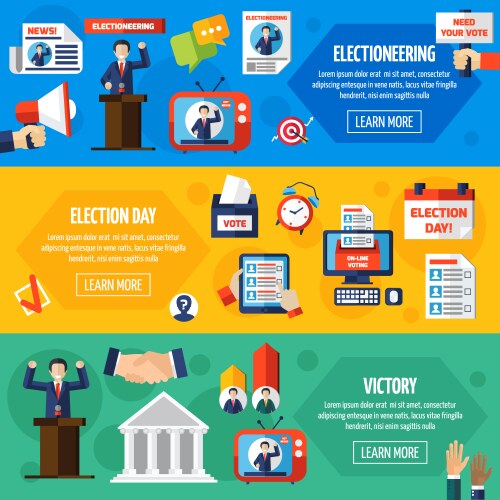 Elections infographic 10 option ui design voting Vector Image