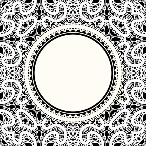 Abstract skull lace ornament Royalty Free Vector Image