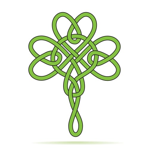 St. Patrick's Day Groovy Shamrock Pattern – Royalty-Free Vector ...